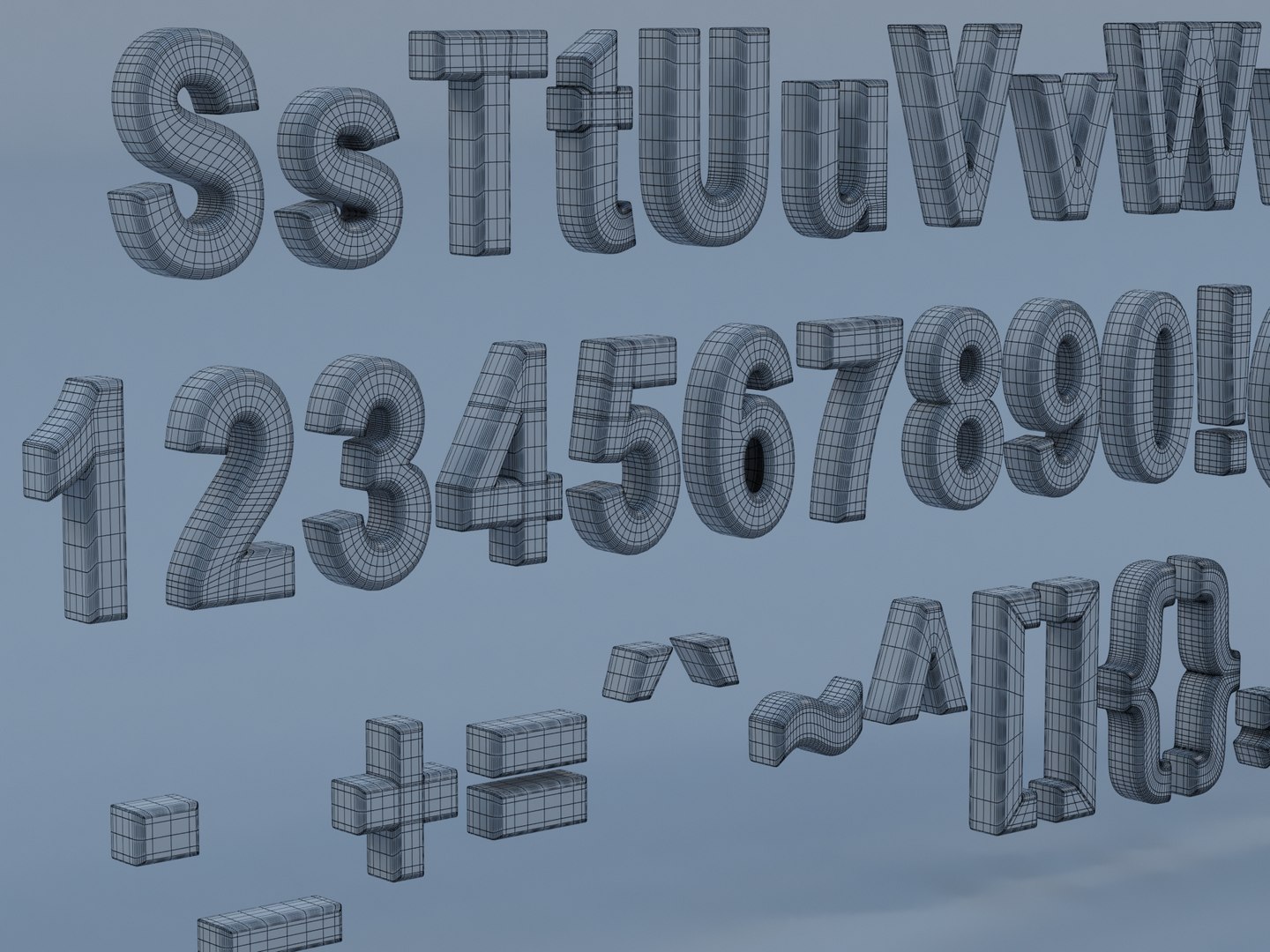 3D Letters Symbols - TurboSquid 1360146