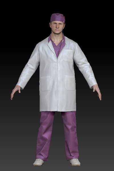 3D Male medical doctor in A-pose 355 model - TurboSquid 1844865