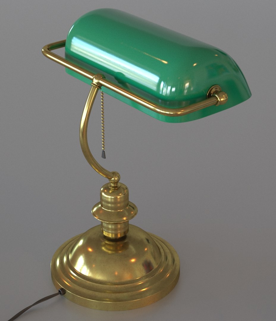 3d model classical green lamp