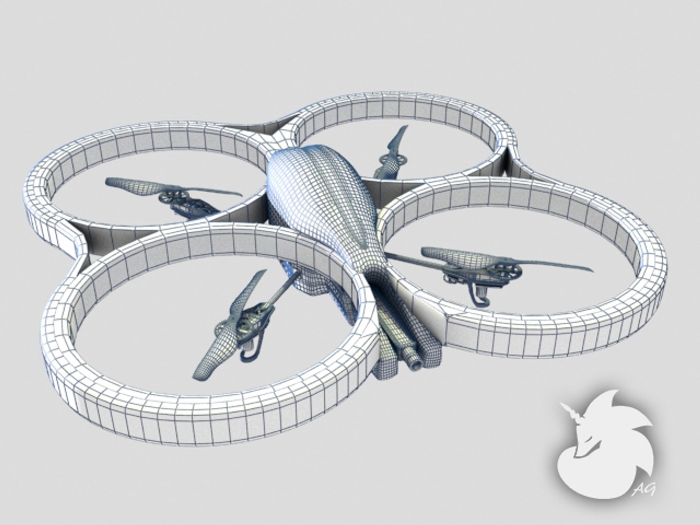 3dsmax parrot ar drone