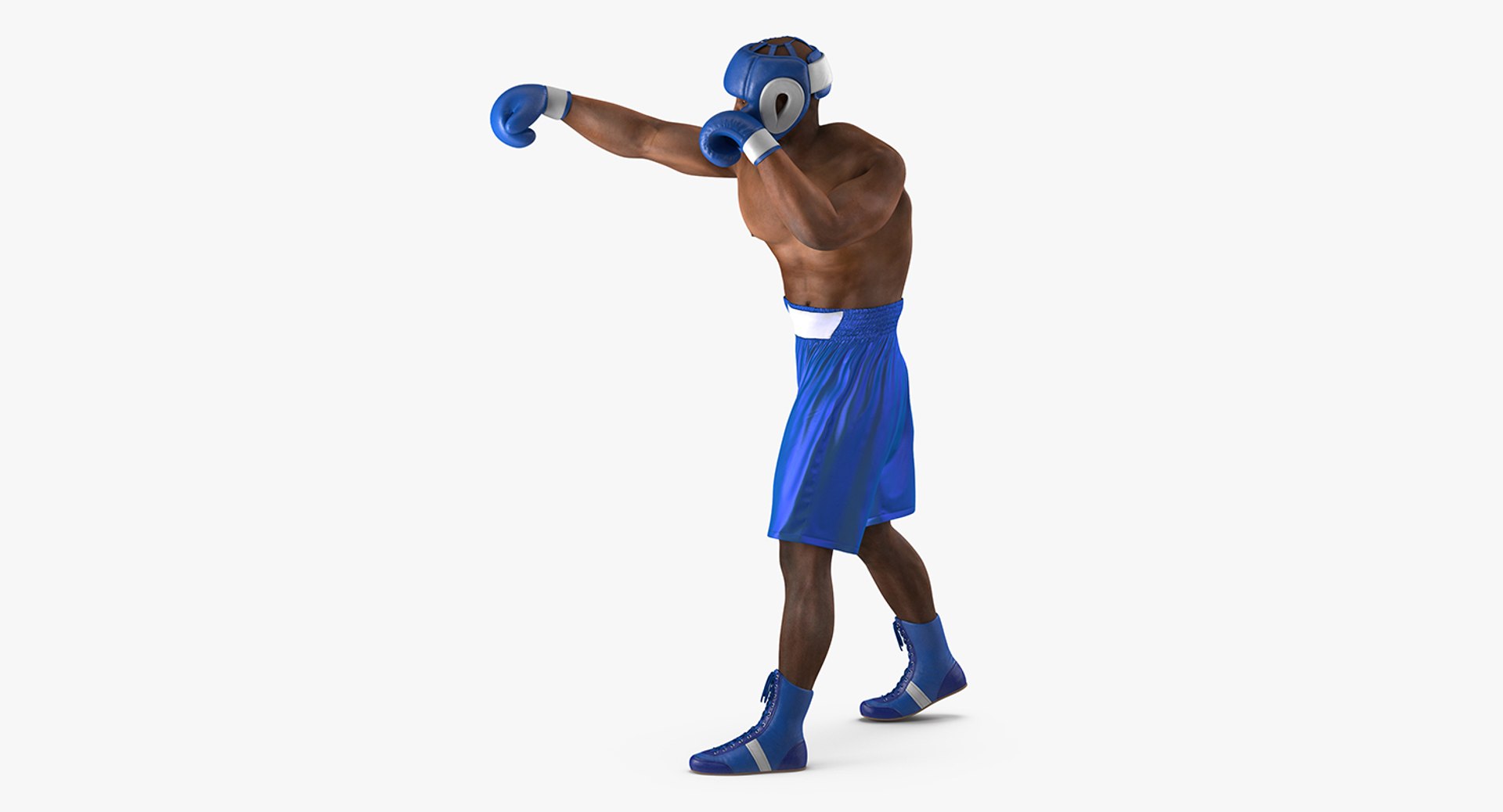 African American Boxer Rigged 3d Model