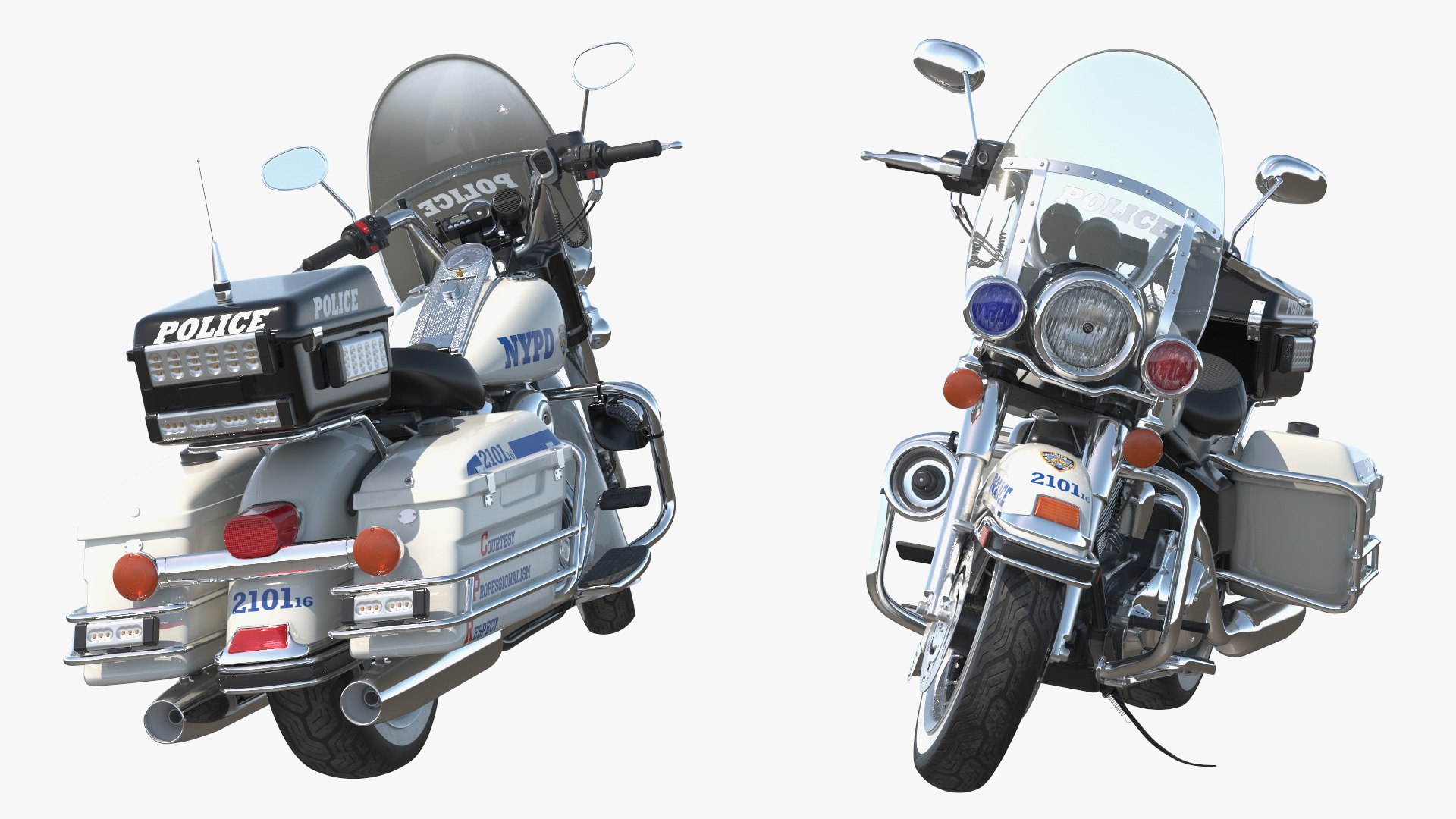 3D NYPD Motorcycle Is Parked - TurboSquid 2323082