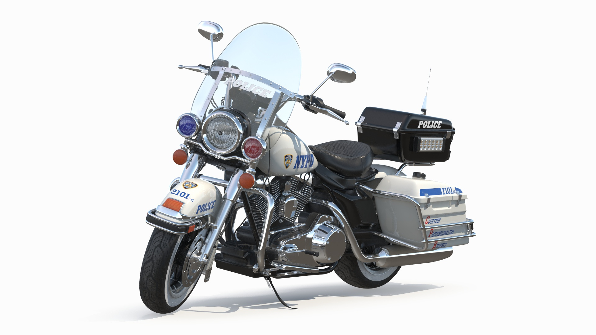3D NYPD Motorcycle Is Parked - TurboSquid 2323082