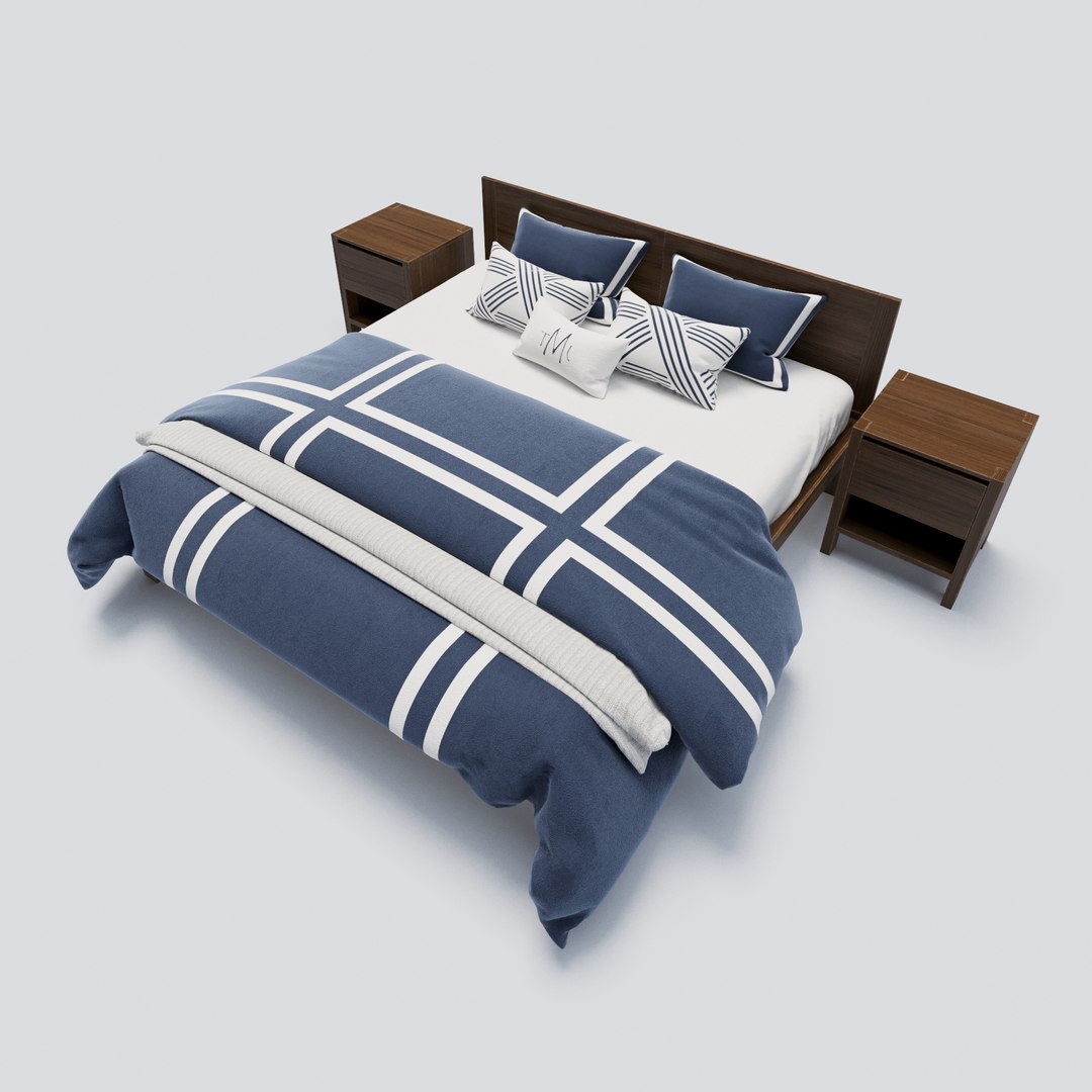 Boerum bed frame 3D model - TurboSquid 1194742