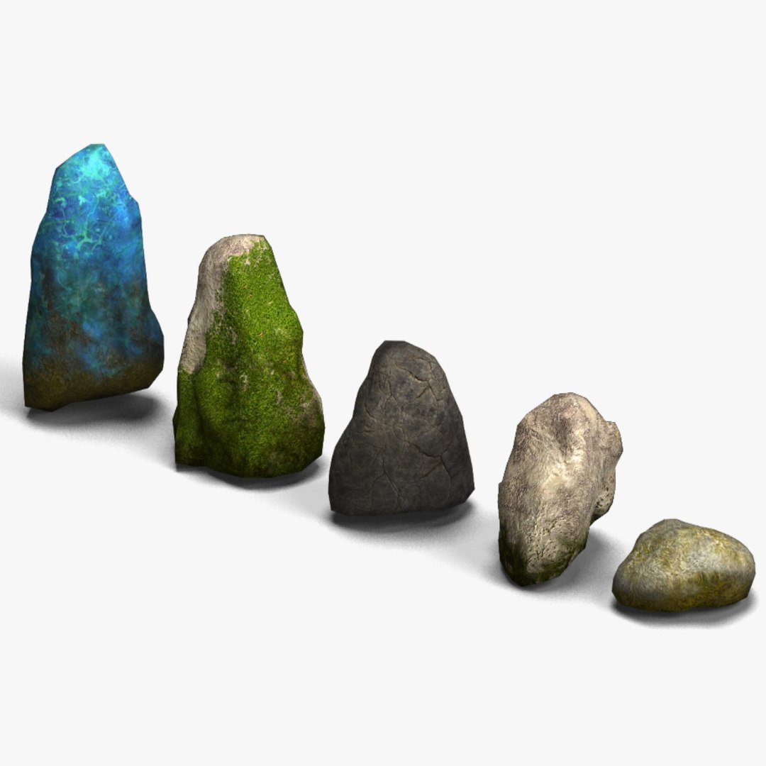 Rock Set 03 - 10 Color Combo 3D model - TurboSquid 1938284