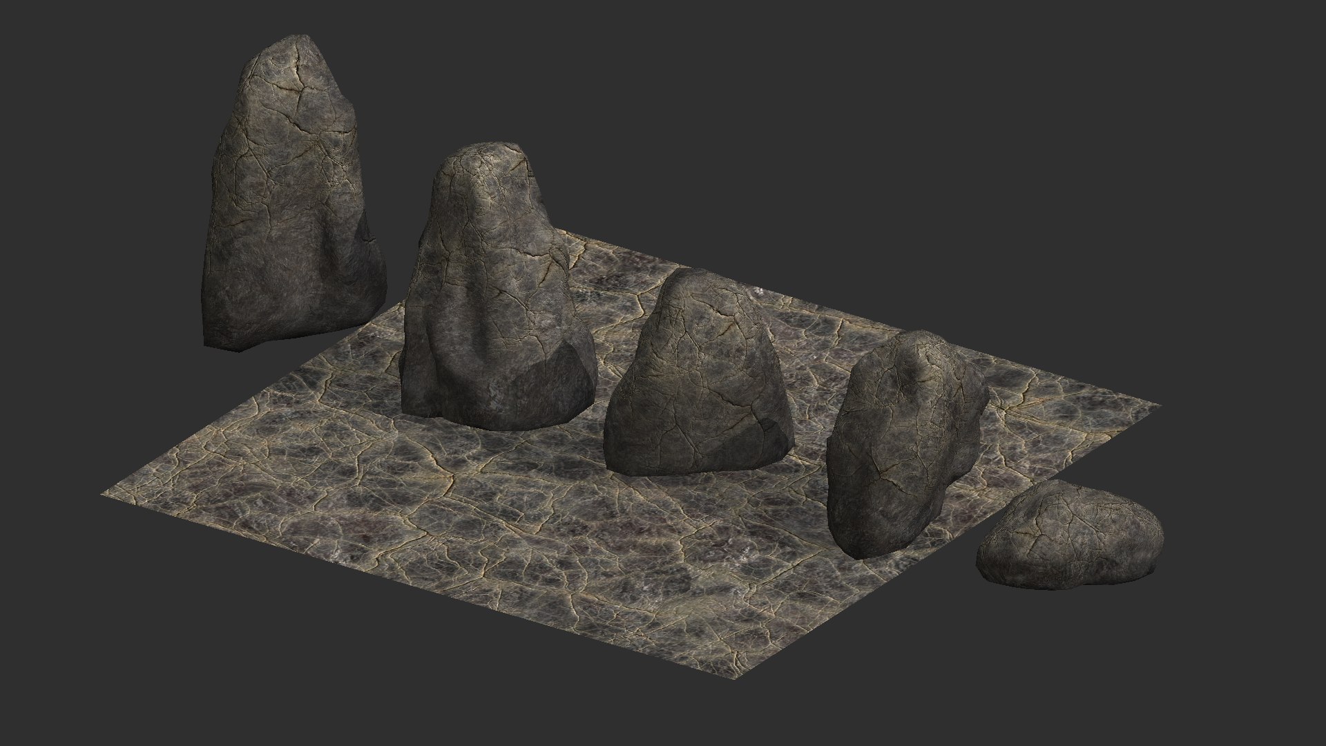 Rock Set 03 - 10 Color Combo 3D model - TurboSquid 1938284