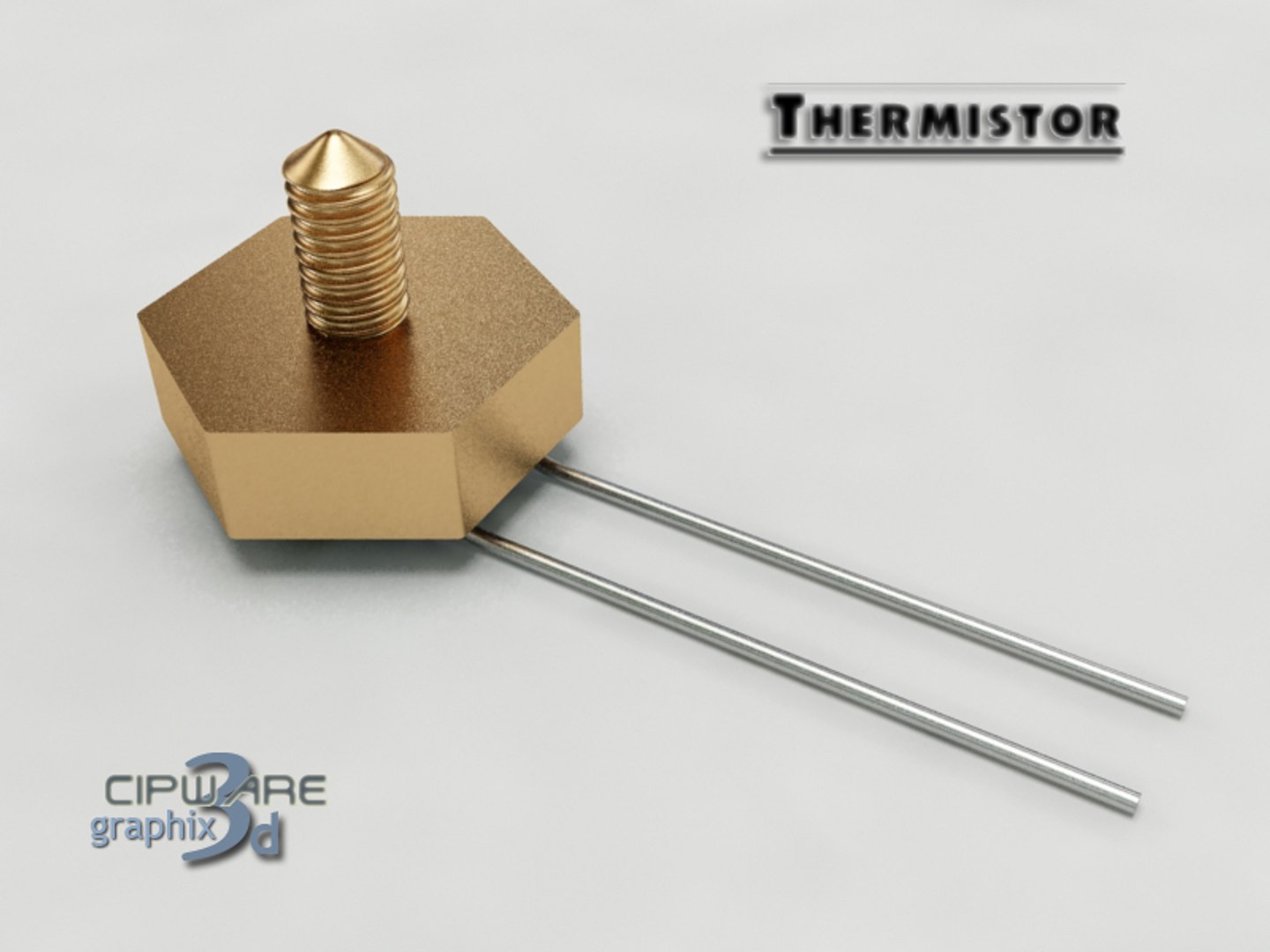 Thermistor Electronic Parts 3d Max