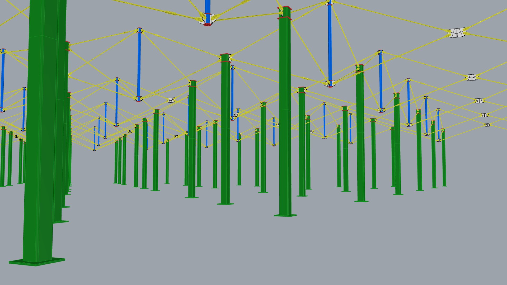 3D steel tension structure model - TurboSquid 2056119
