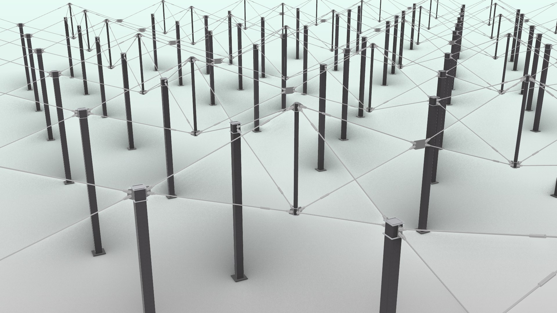 3D steel tension structure model - TurboSquid 2056119