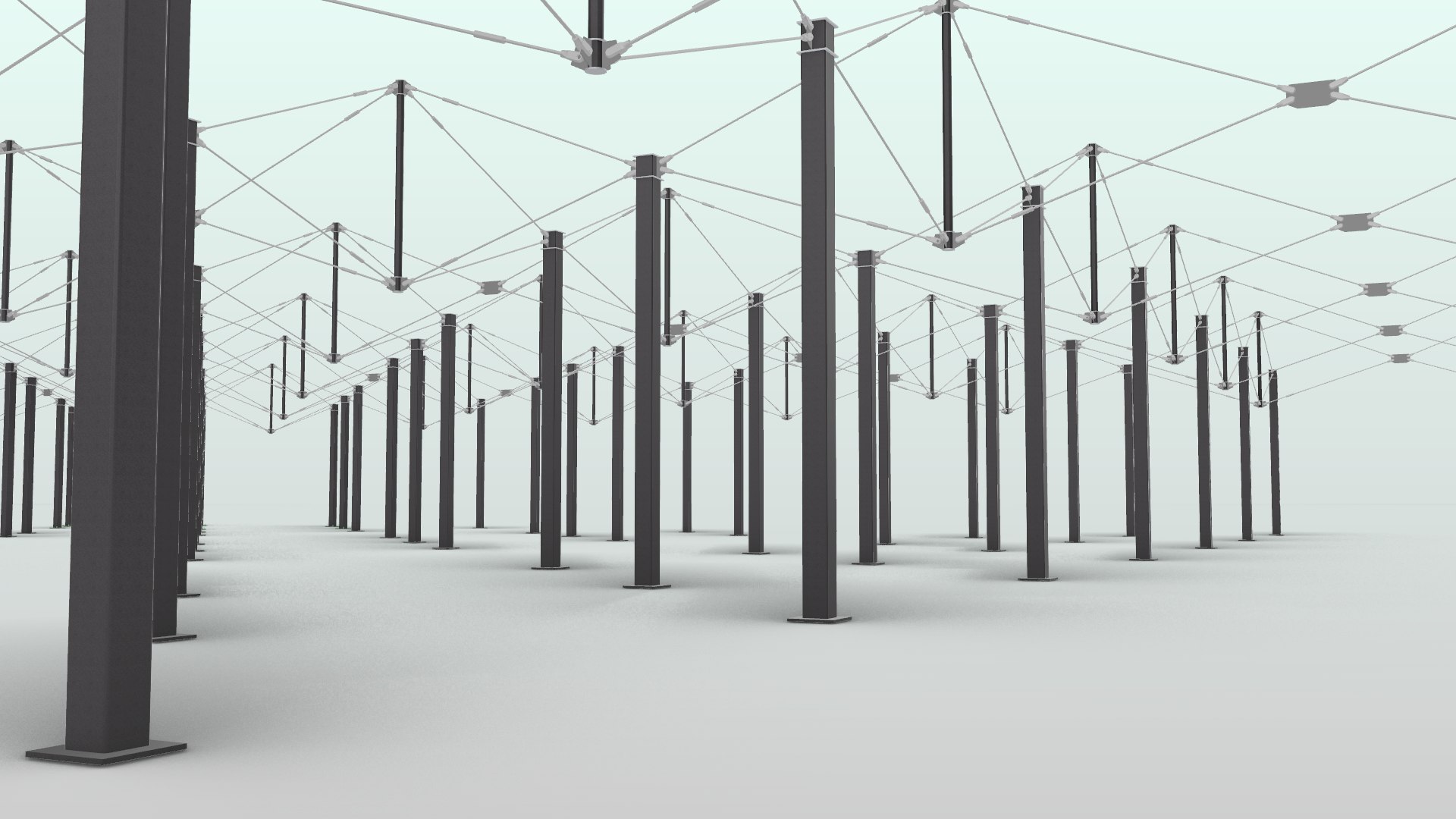 3D steel tension structure model - TurboSquid 2056119