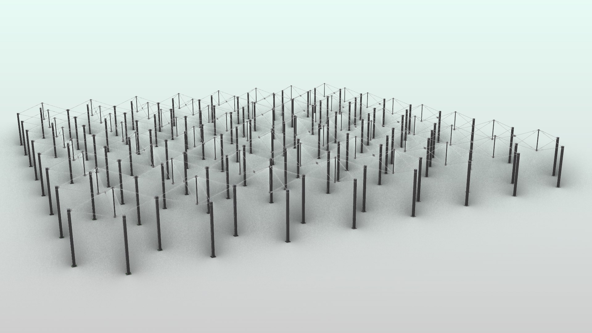 3D steel tension structure model - TurboSquid 2056119