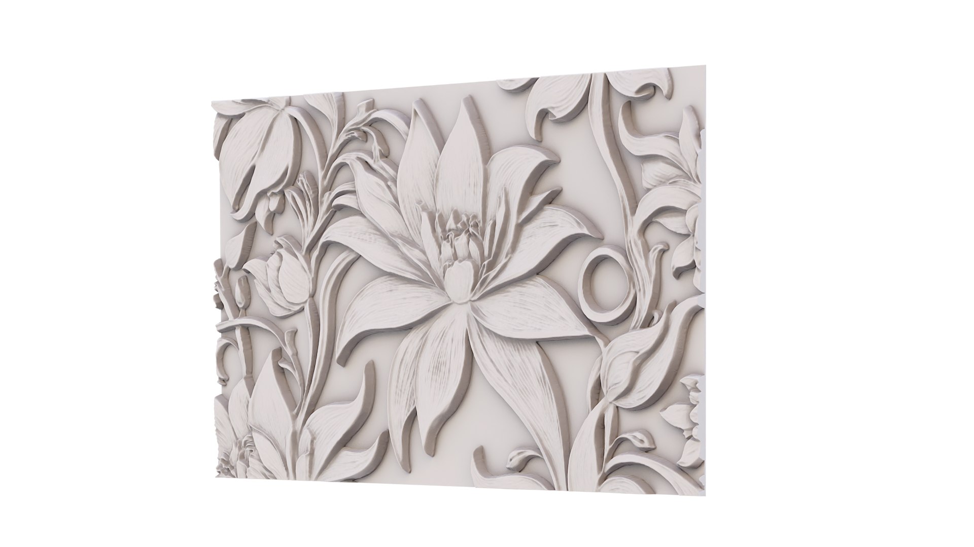 3D Model Decor Set Wall Panel Wall Relief Mural CNC 37 - TurboSquid 2269671