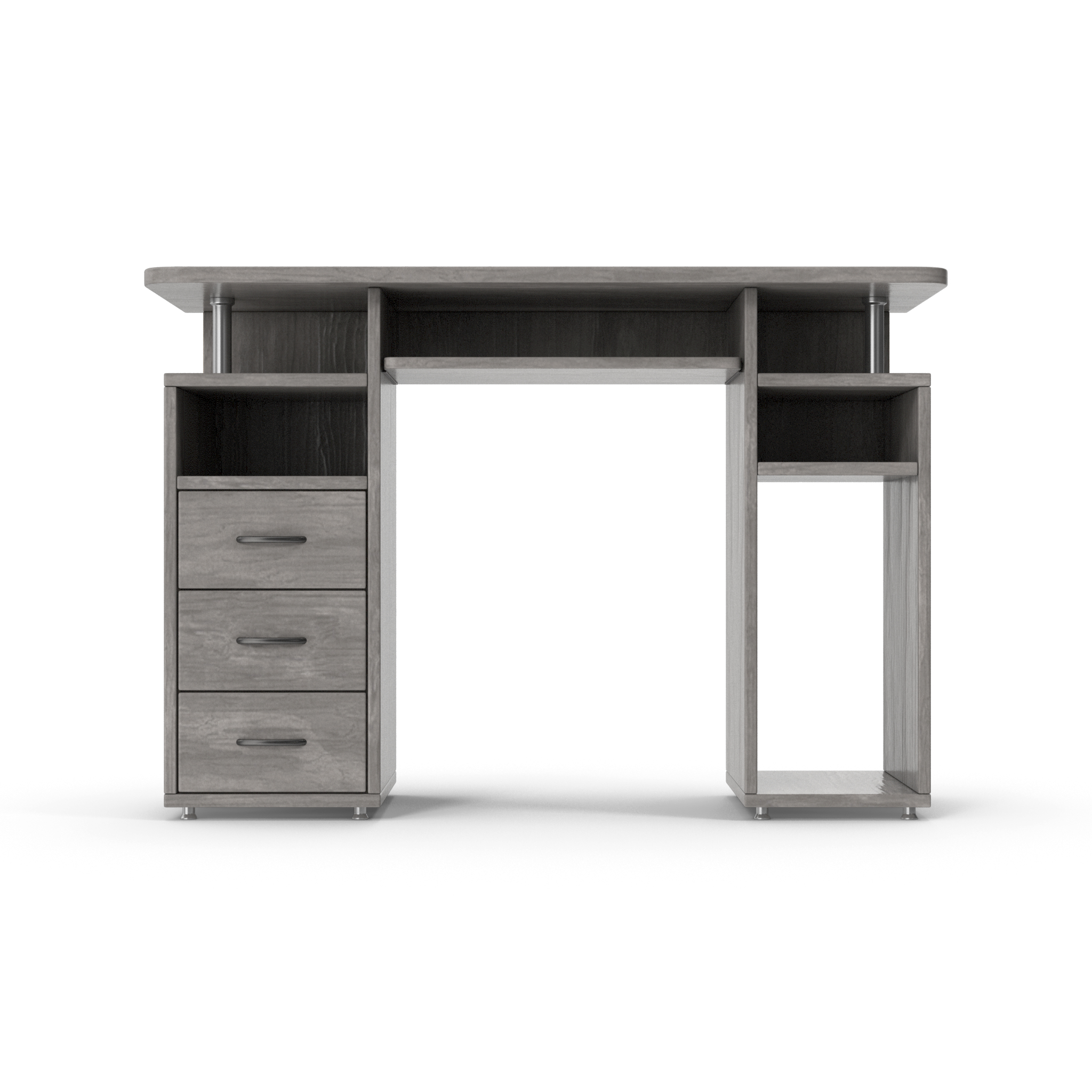 Gray Computer Desk 3D - TurboSquid 1858152