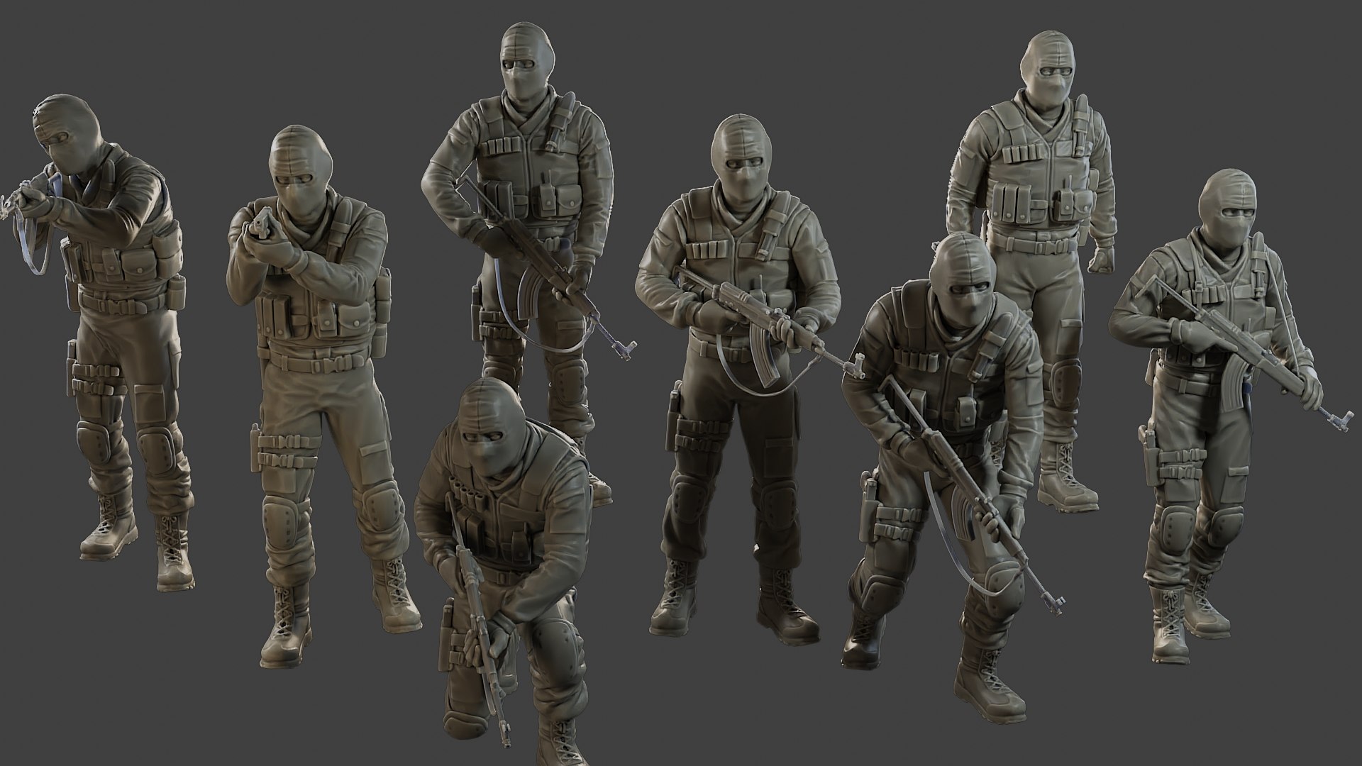 3D Model CzechSlovak Police Tactical Unit CPTU2 Pack1 - TurboSquid 2199282