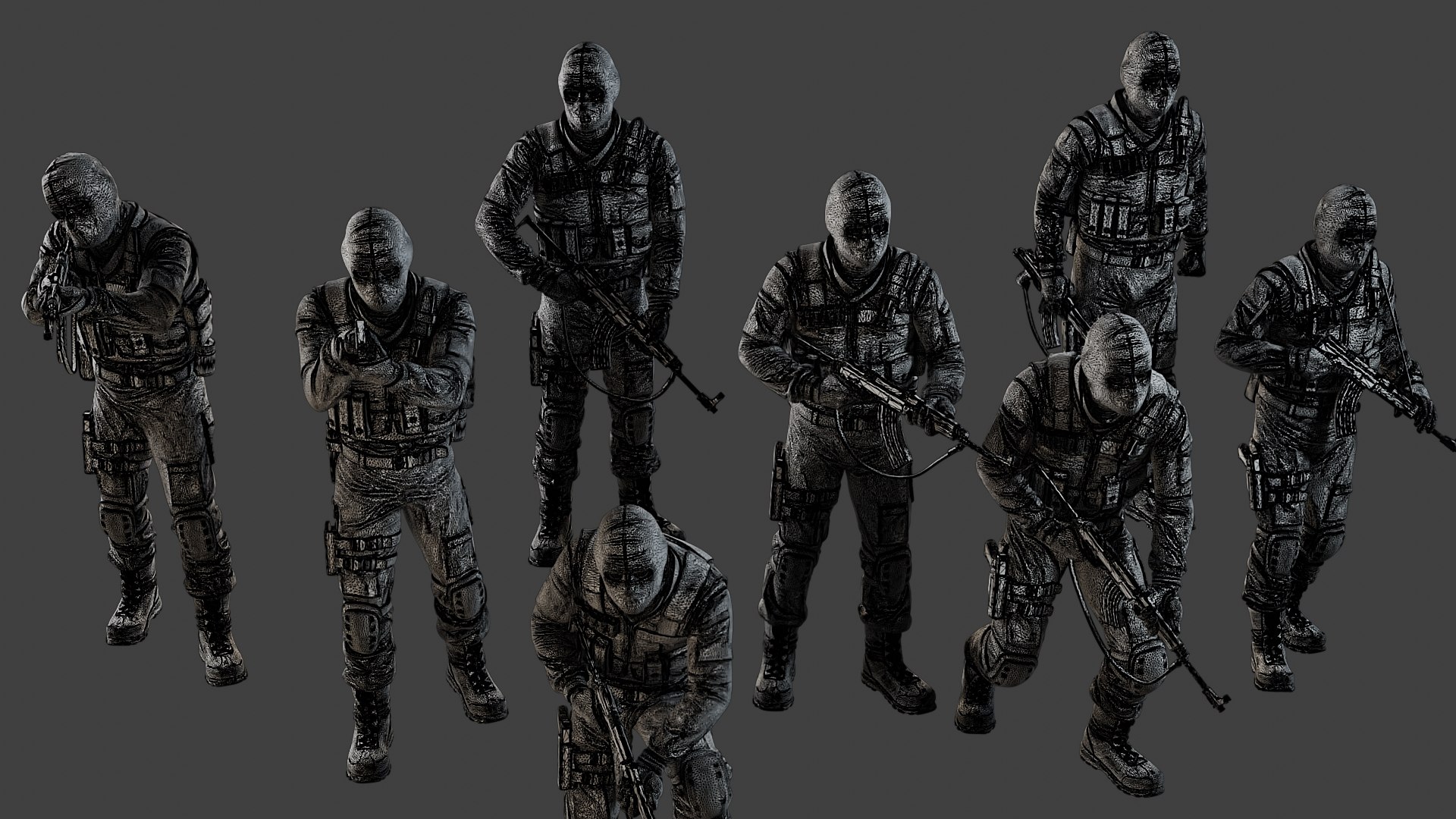 3D Model CzechSlovak Police Tactical Unit CPTU2 Pack1 - TurboSquid 2199282