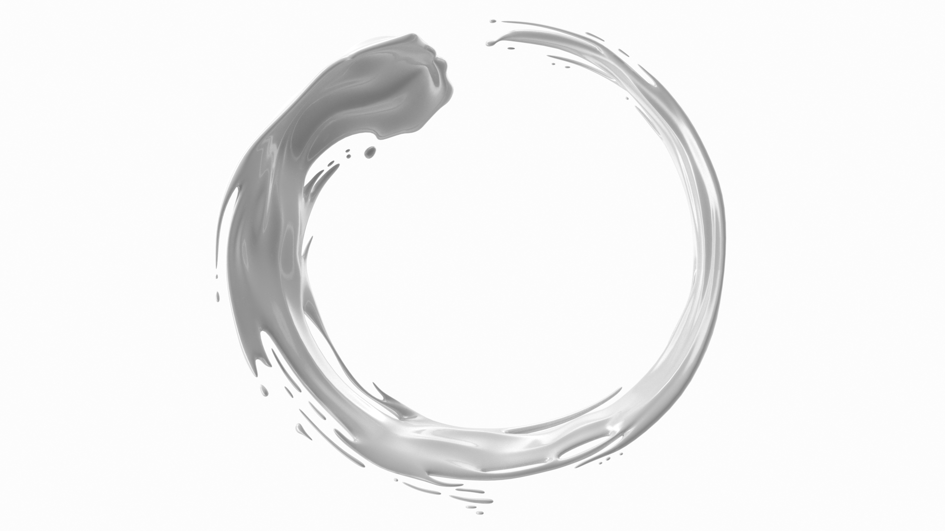 White Liquid Circle Splash 3D - TurboSquid 1856451