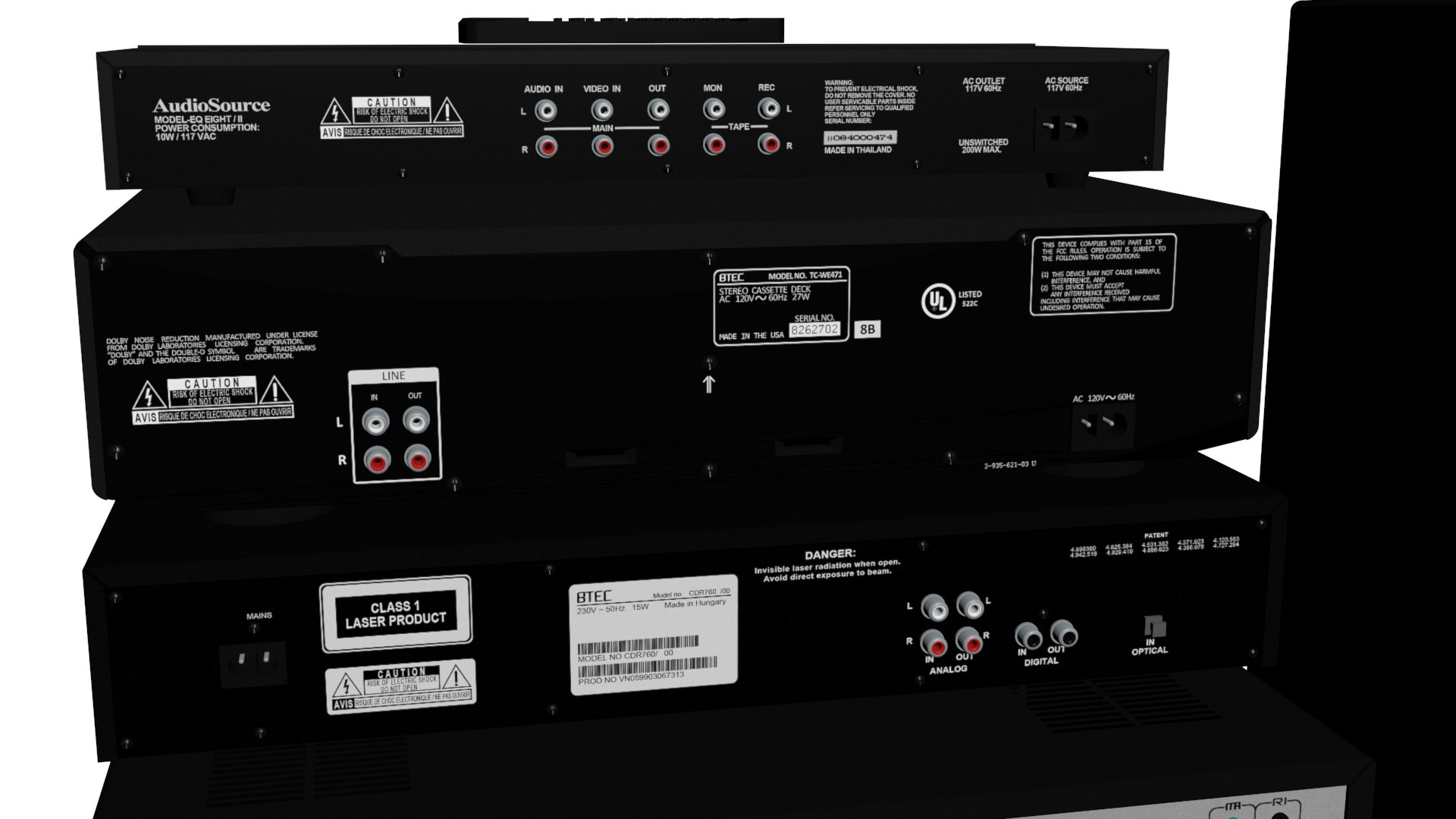 stereo receiver cassette 3d max