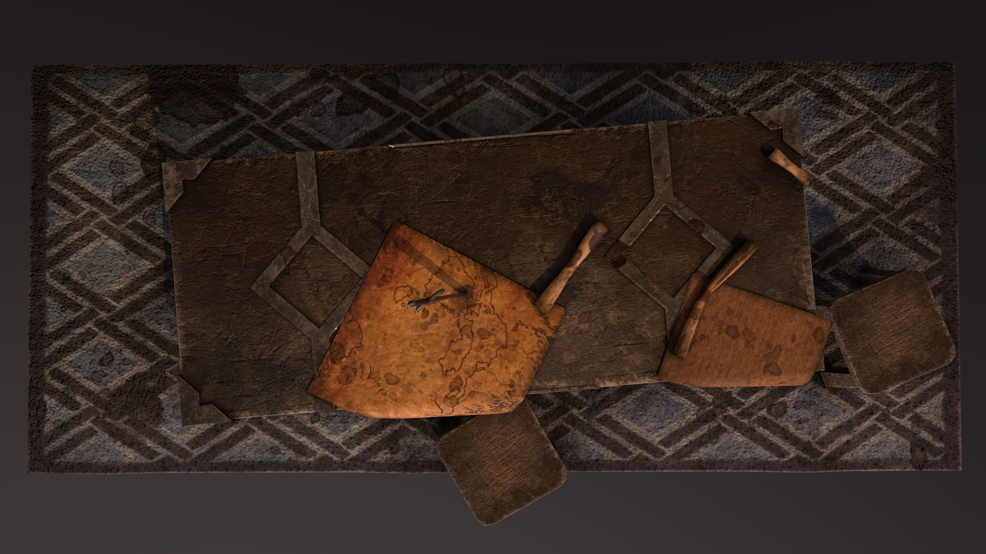 Medieval table games asset model - TurboSquid 1337787