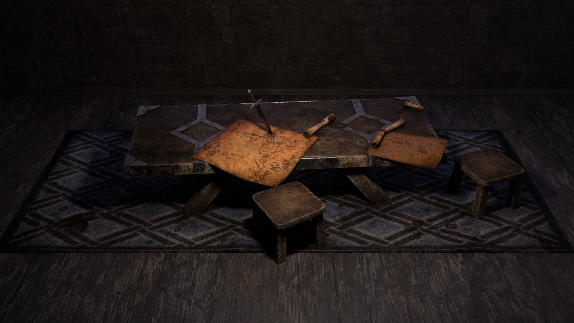 Medieval table games asset model - TurboSquid 1337787