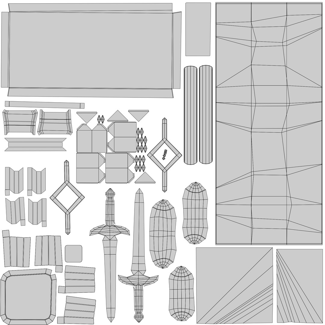 Medieval table games asset model - TurboSquid 1337787