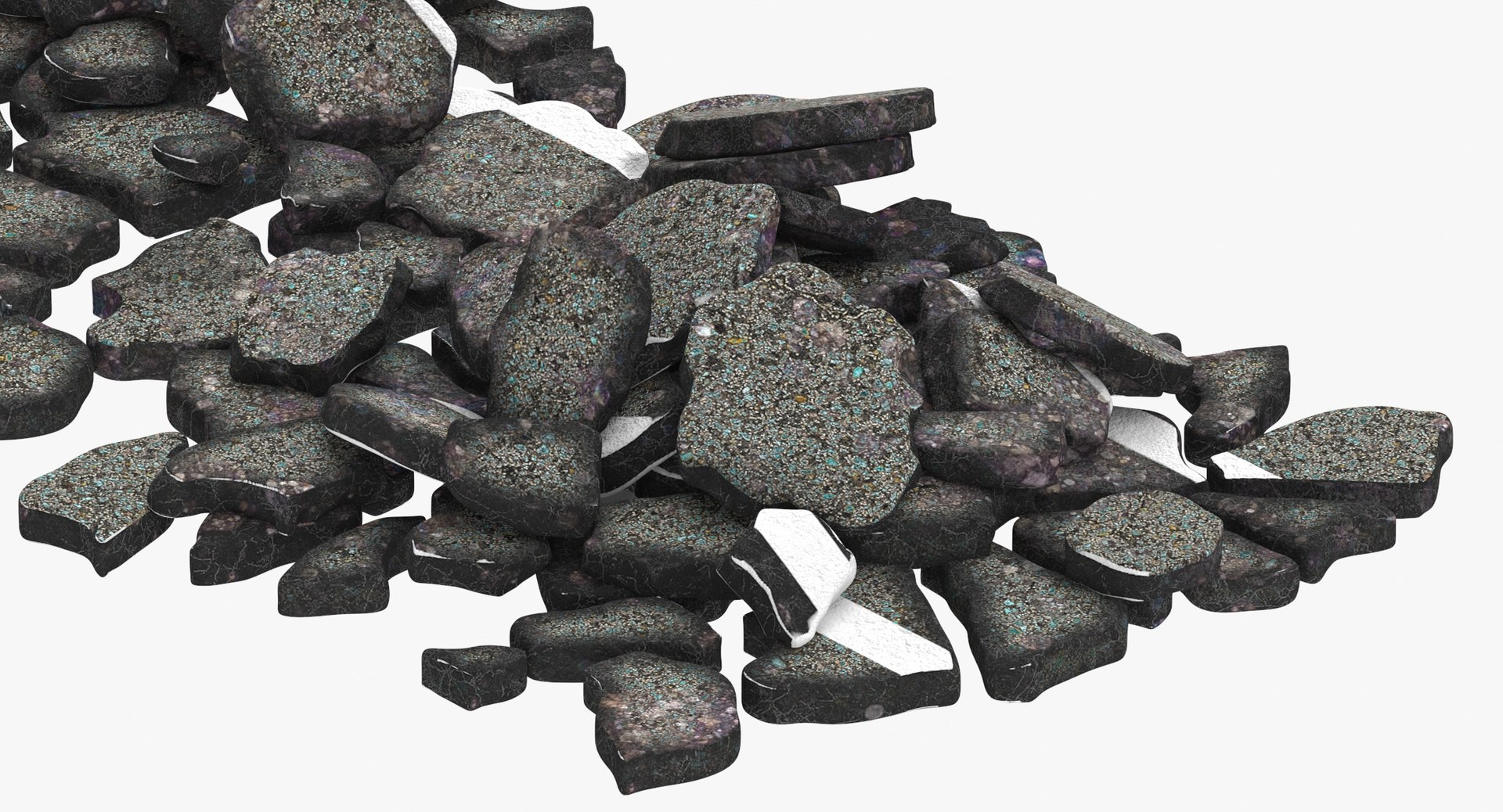 Asphalt Debris Street Section 3D Model - TurboSquid 1966261