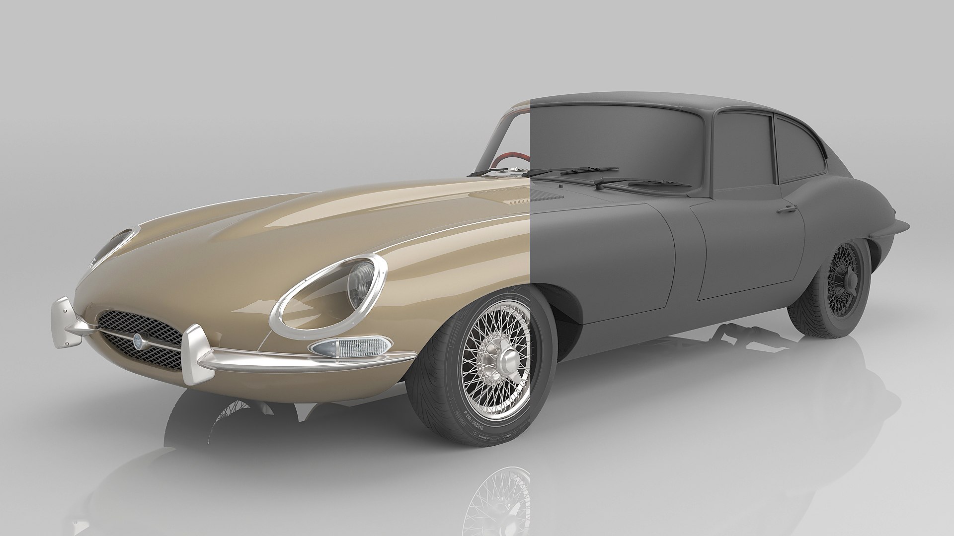 1961 Jaguar E-type S1 3D Model - TurboSquid 2398676