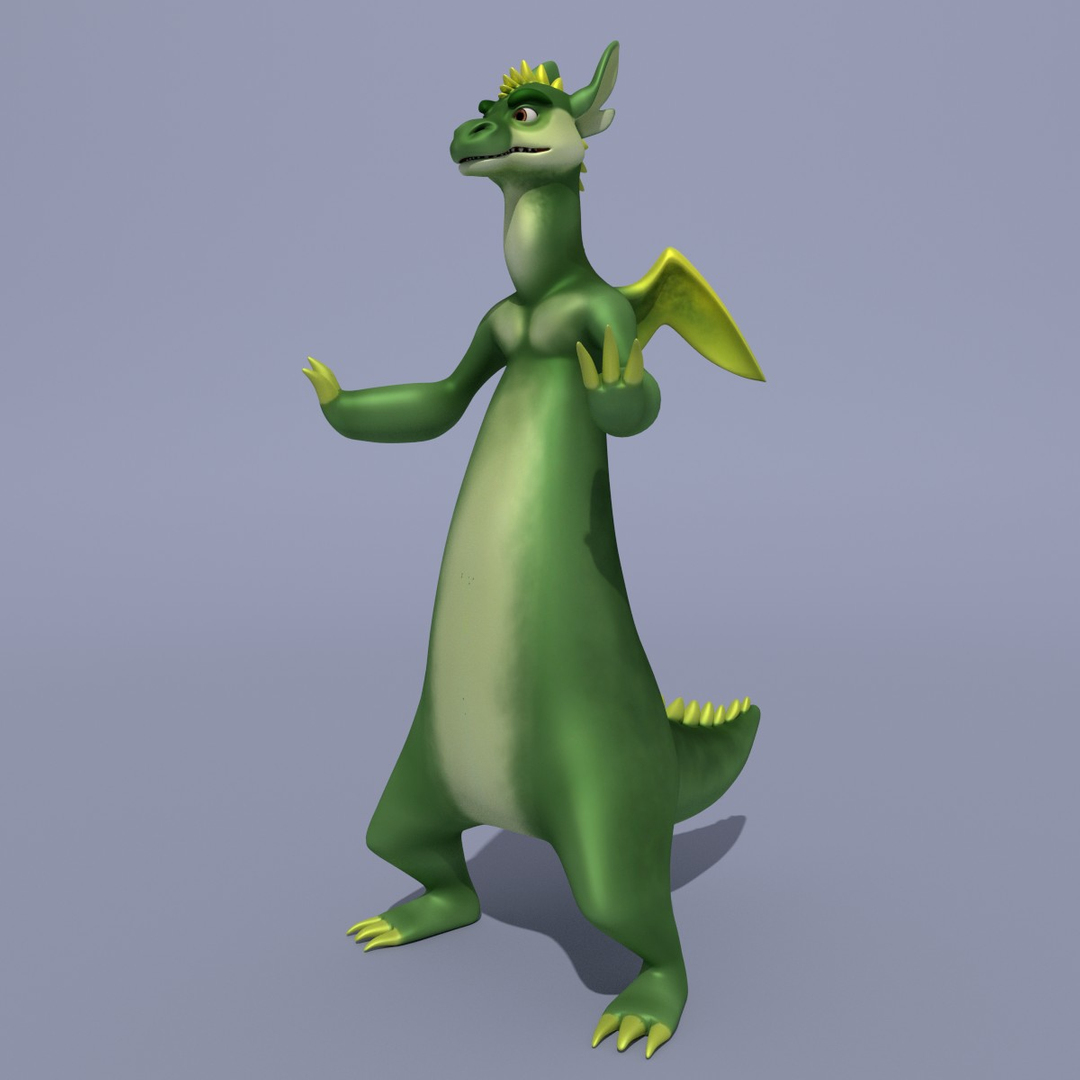 3d Model Character Cartoon Dragon