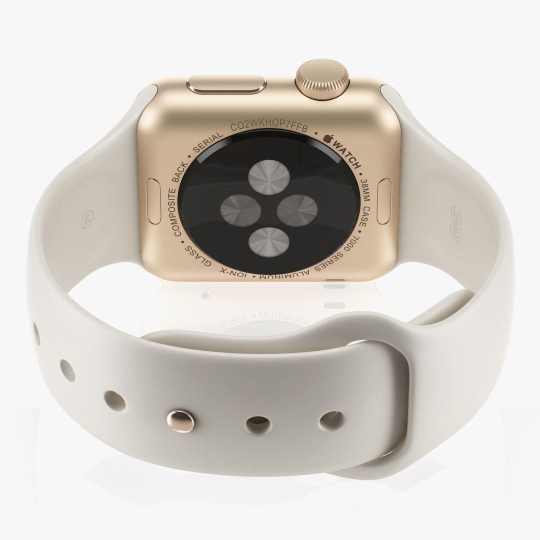 3d apple iwatch 38mm gold model