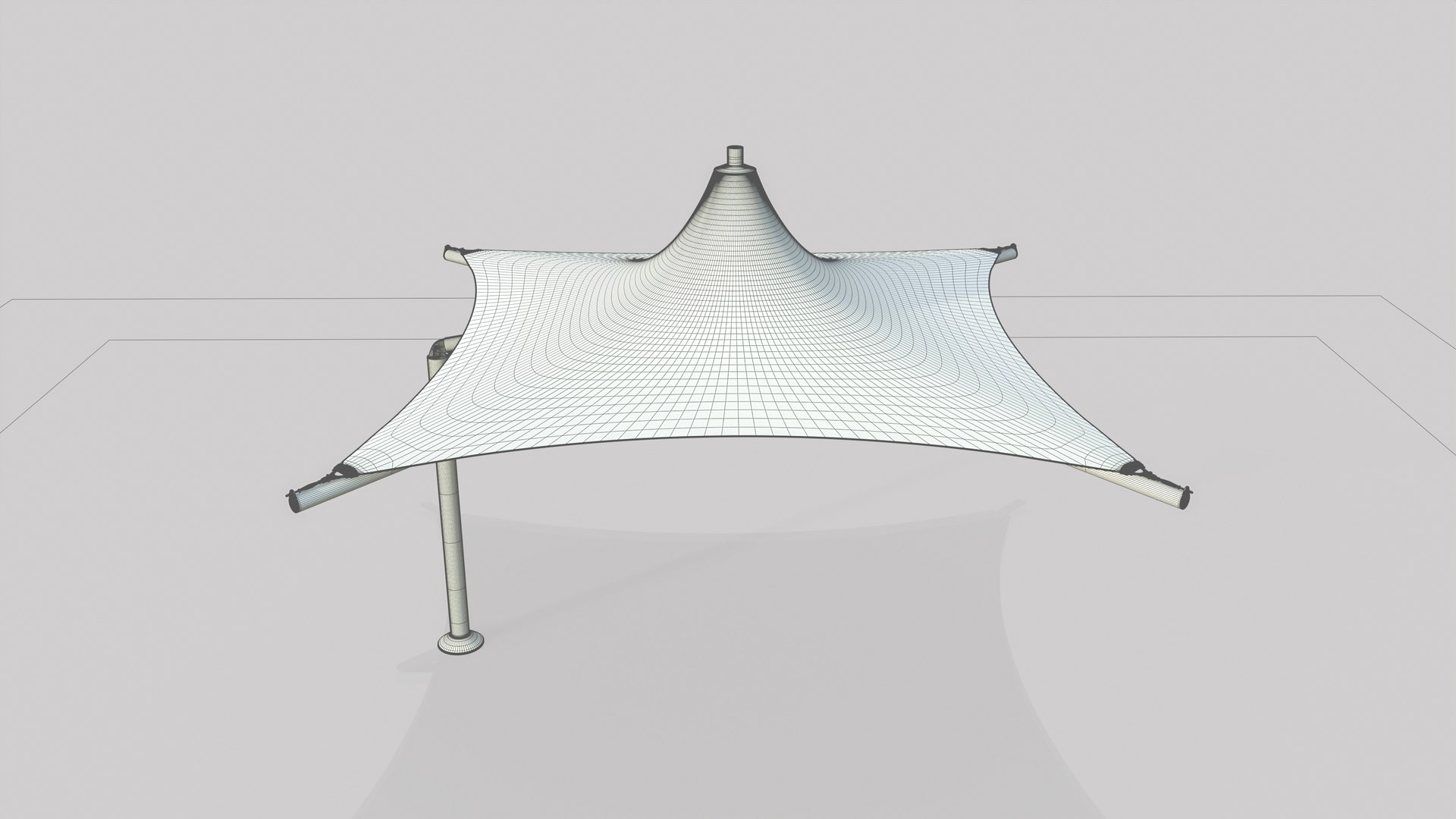 3D Tensile Structure Tent Model - TurboSquid 2374379