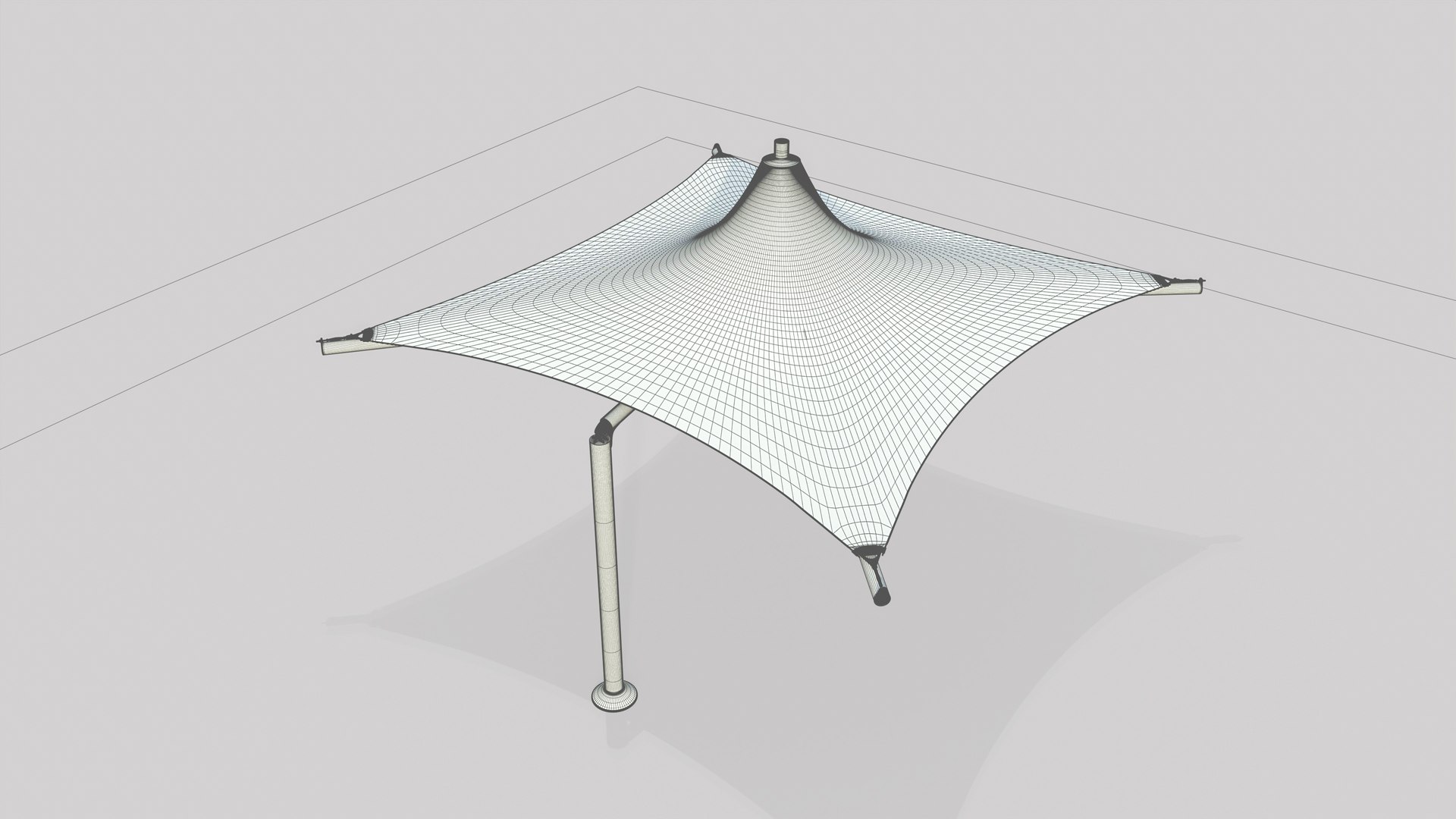 3D Tensile Structure Tent Model - TurboSquid 2374379