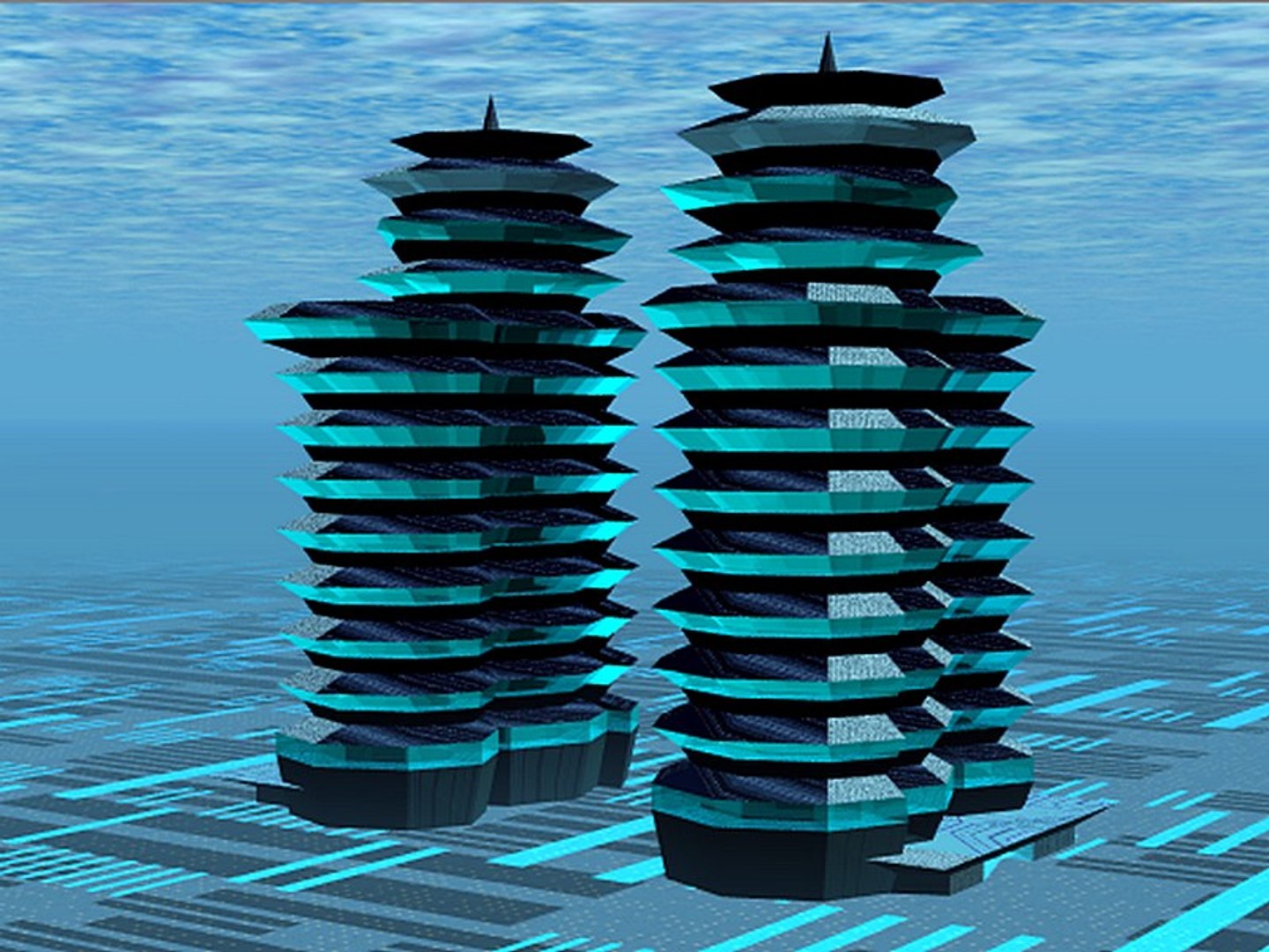 3d Model Science Fiction Building