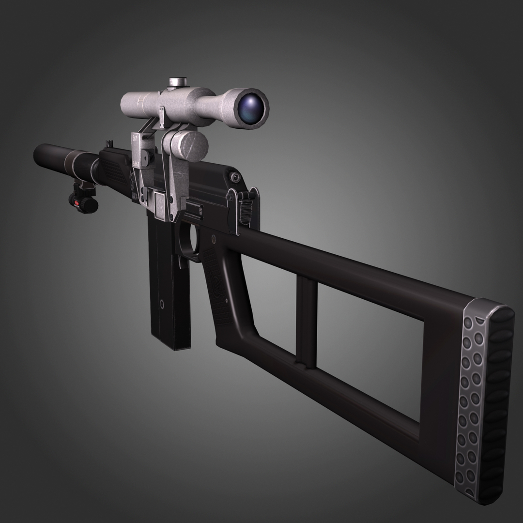 3dsmax vsk-94 sniper rifle