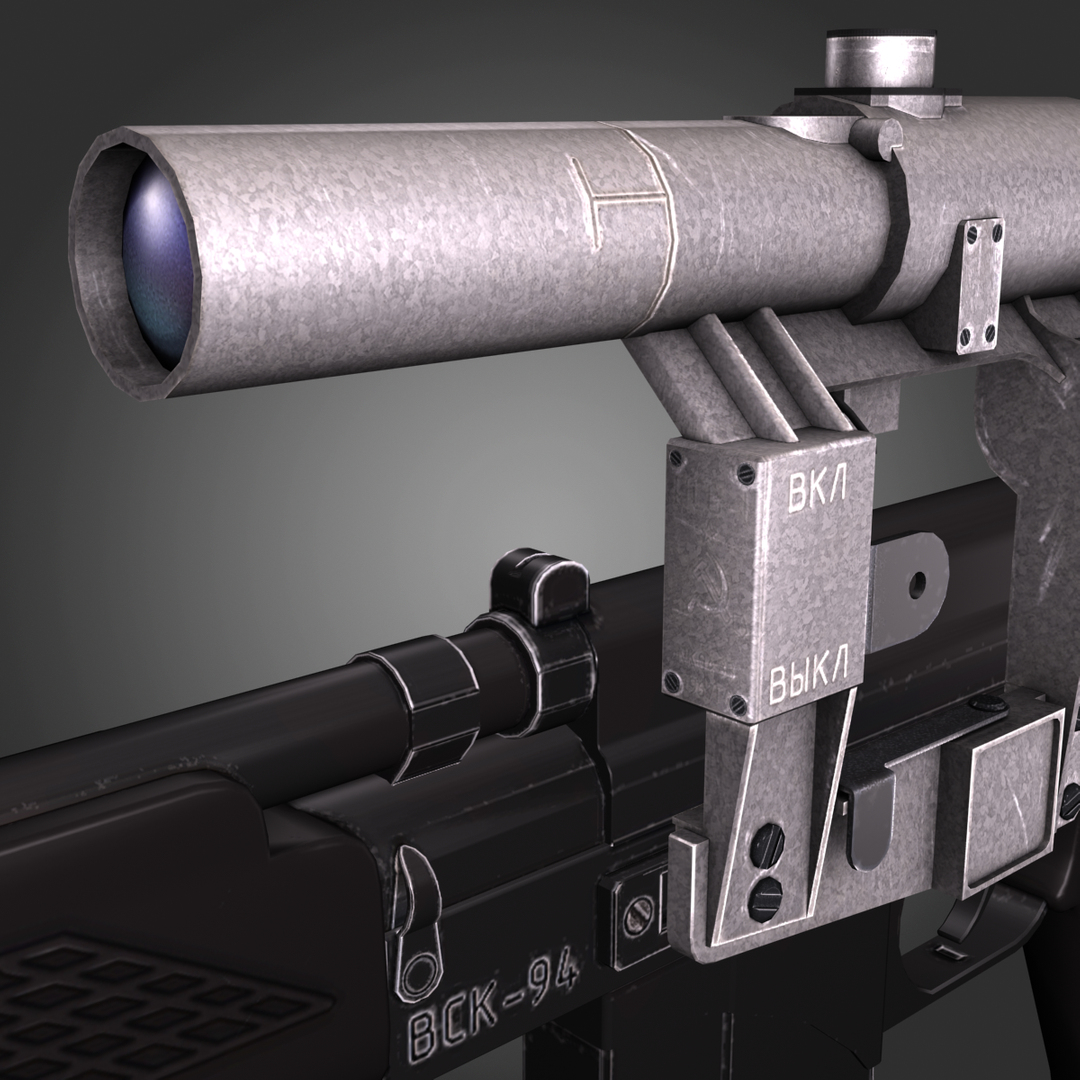 3dsmax vsk-94 sniper rifle