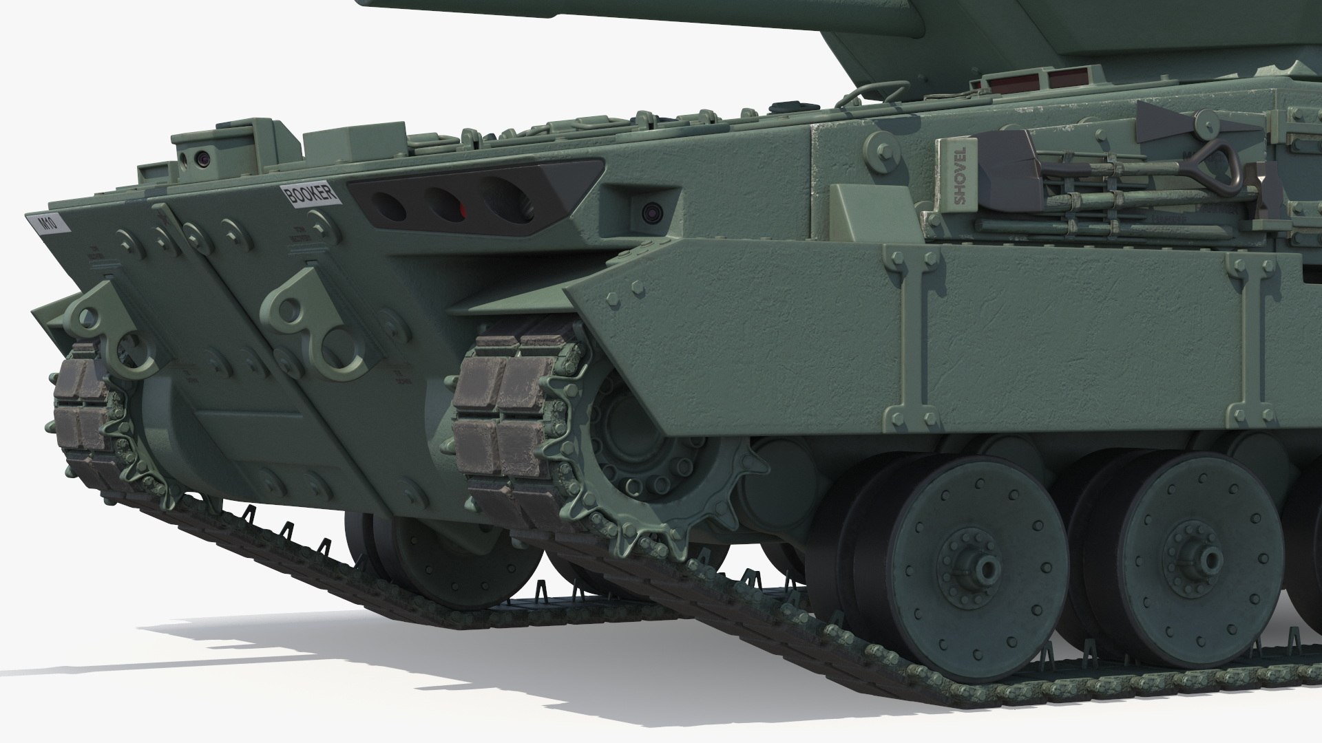 3D American M10 Booker Light Tank With 105mm Cannon Rigged Model ...