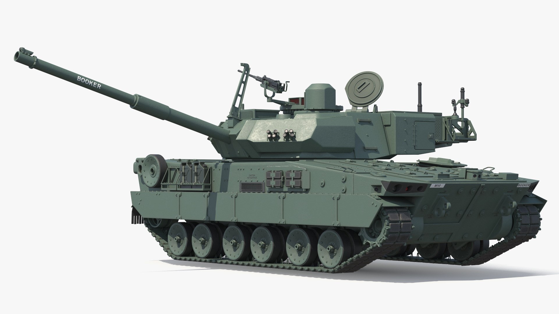 3D American M10 Booker Light Tank With 105mm Cannon Rigged Model ...