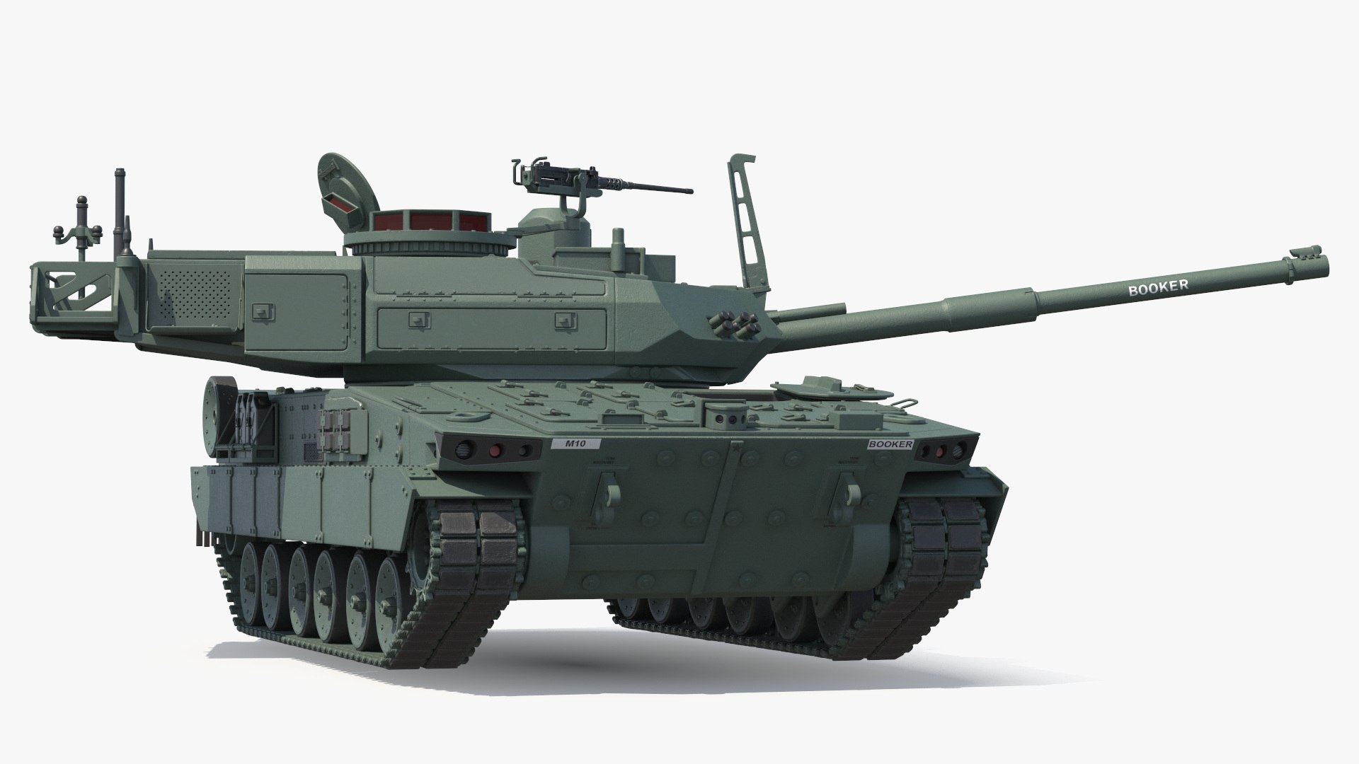 3D American M10 Booker Light Tank With 105mm Cannon Rigged Model ...