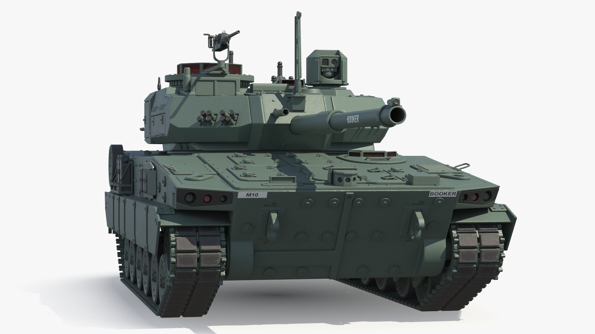 3D American M10 Booker Light Tank With 105mm Cannon Rigged Model ...