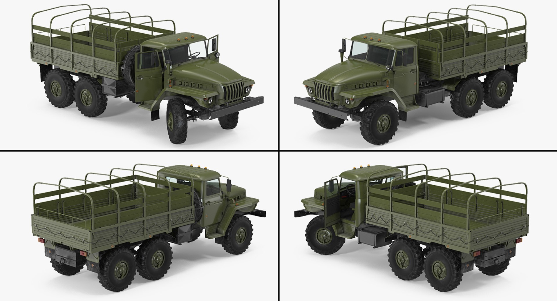 Ural 4320 Truck 6x6 3D - TurboSquid 1193988