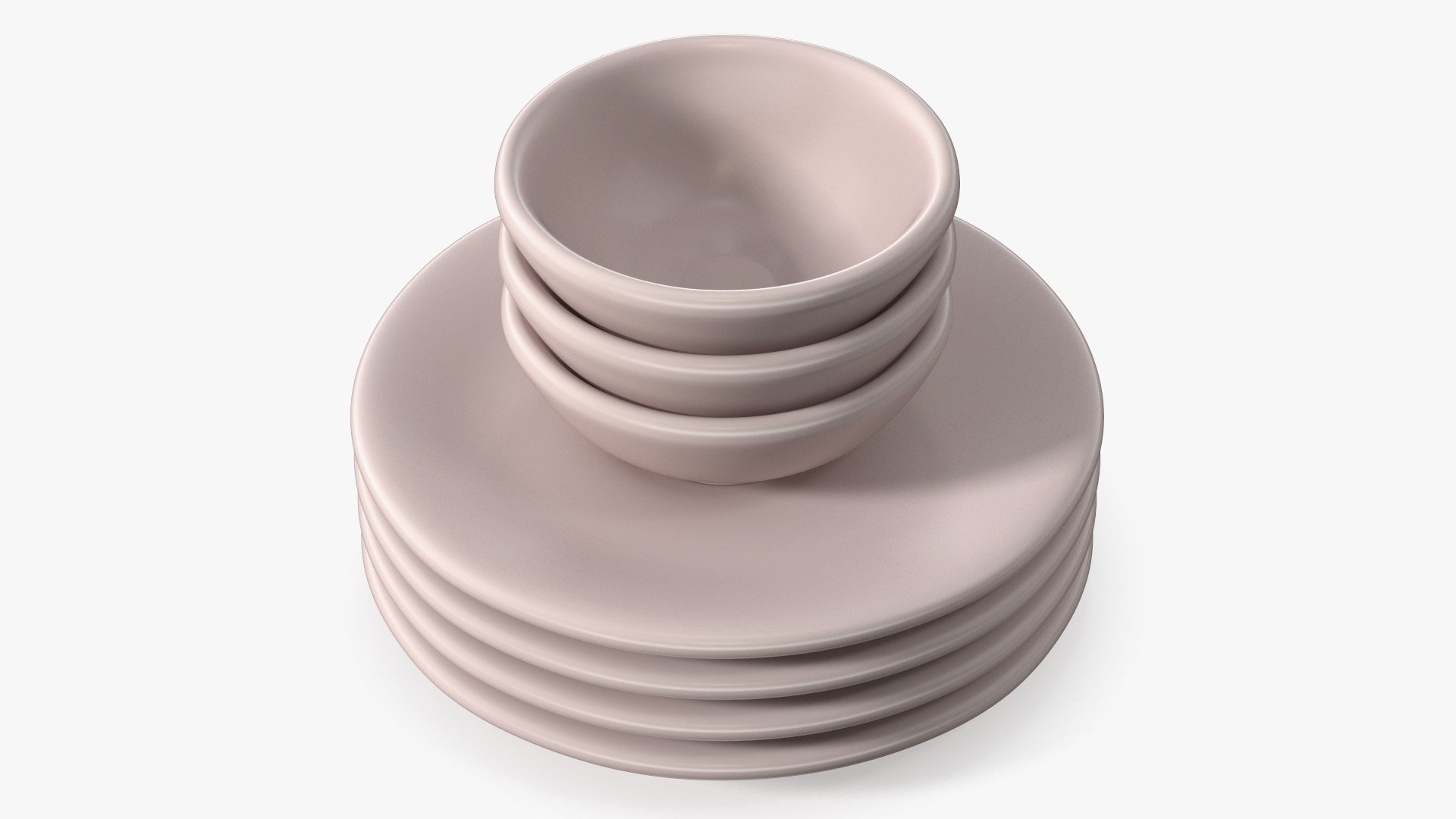 Cartoon Tableware Set Stack 3D Model - TurboSquid 2434031