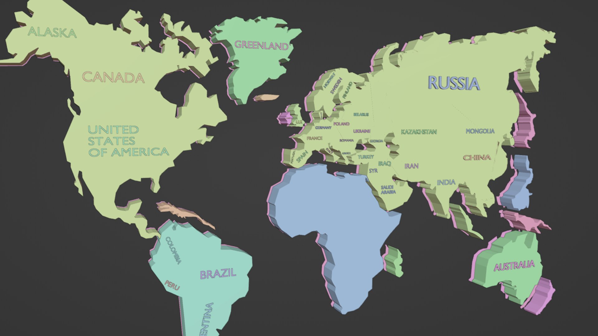 3D Model World Map - TurboSquid 1980527