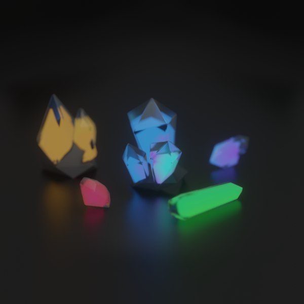 3D Low Poly Crystals model - TurboSquid 1907074