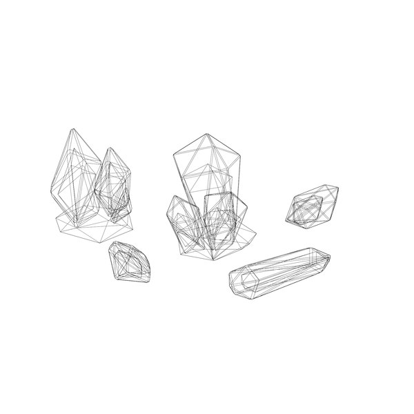 3D Low Poly Crystals model - TurboSquid 1907074