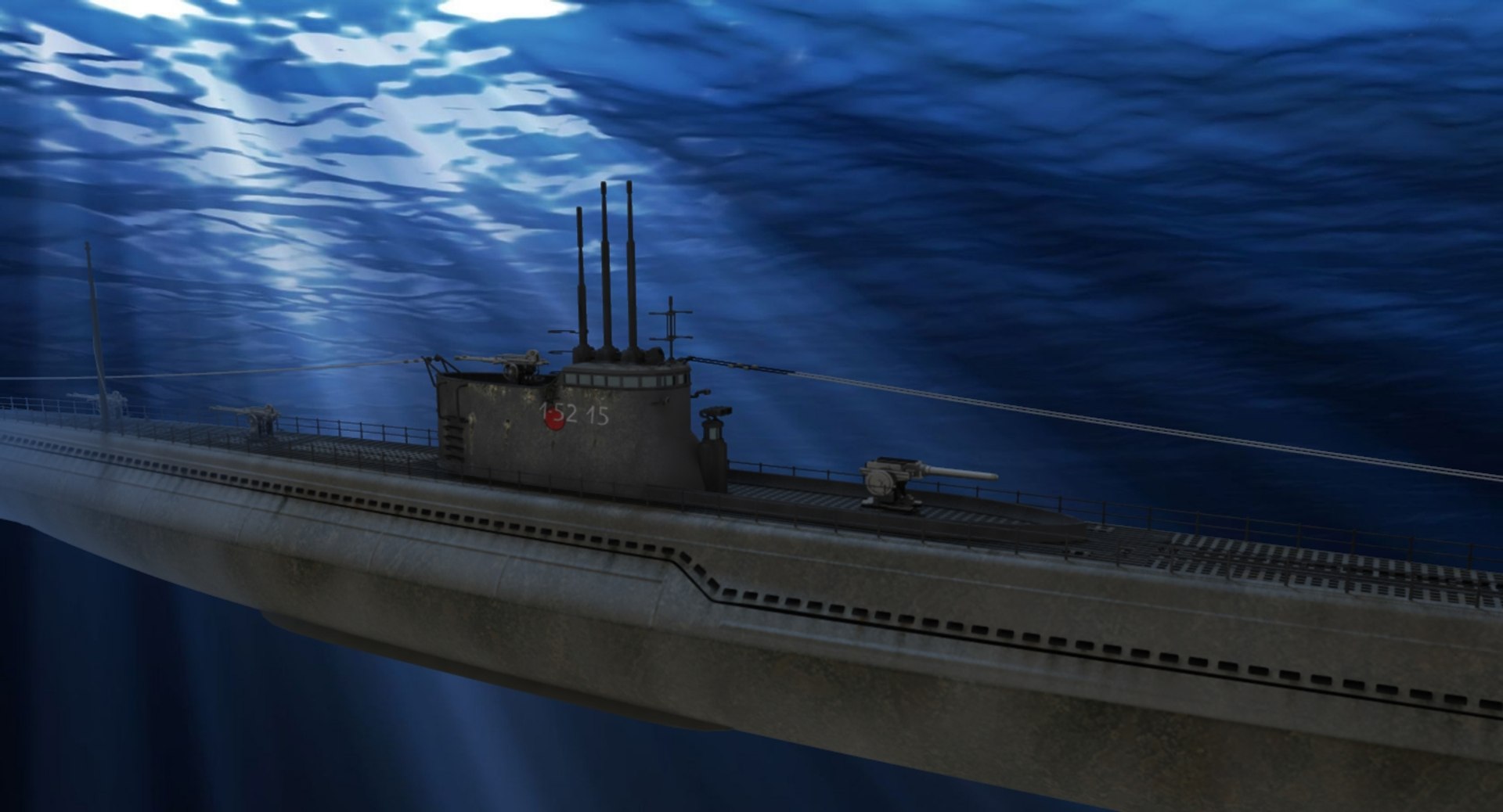 3ds I-52 Japanese Submarine 52