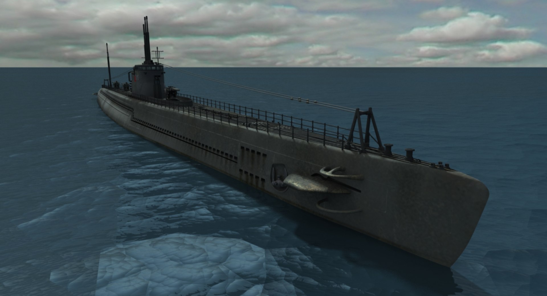 3ds I-52 Japanese Submarine 52