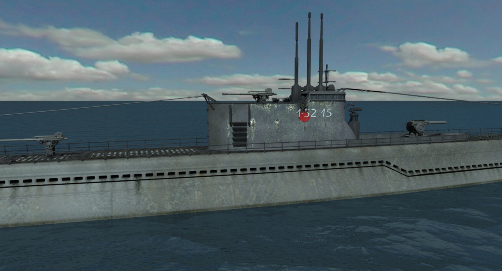 3ds I-52 Japanese Submarine 52