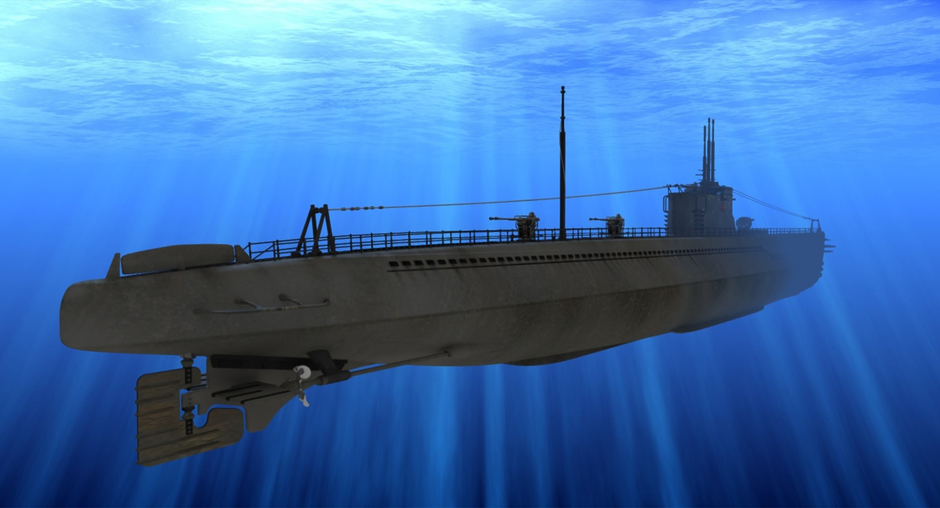 3ds I-52 Japanese Submarine 52