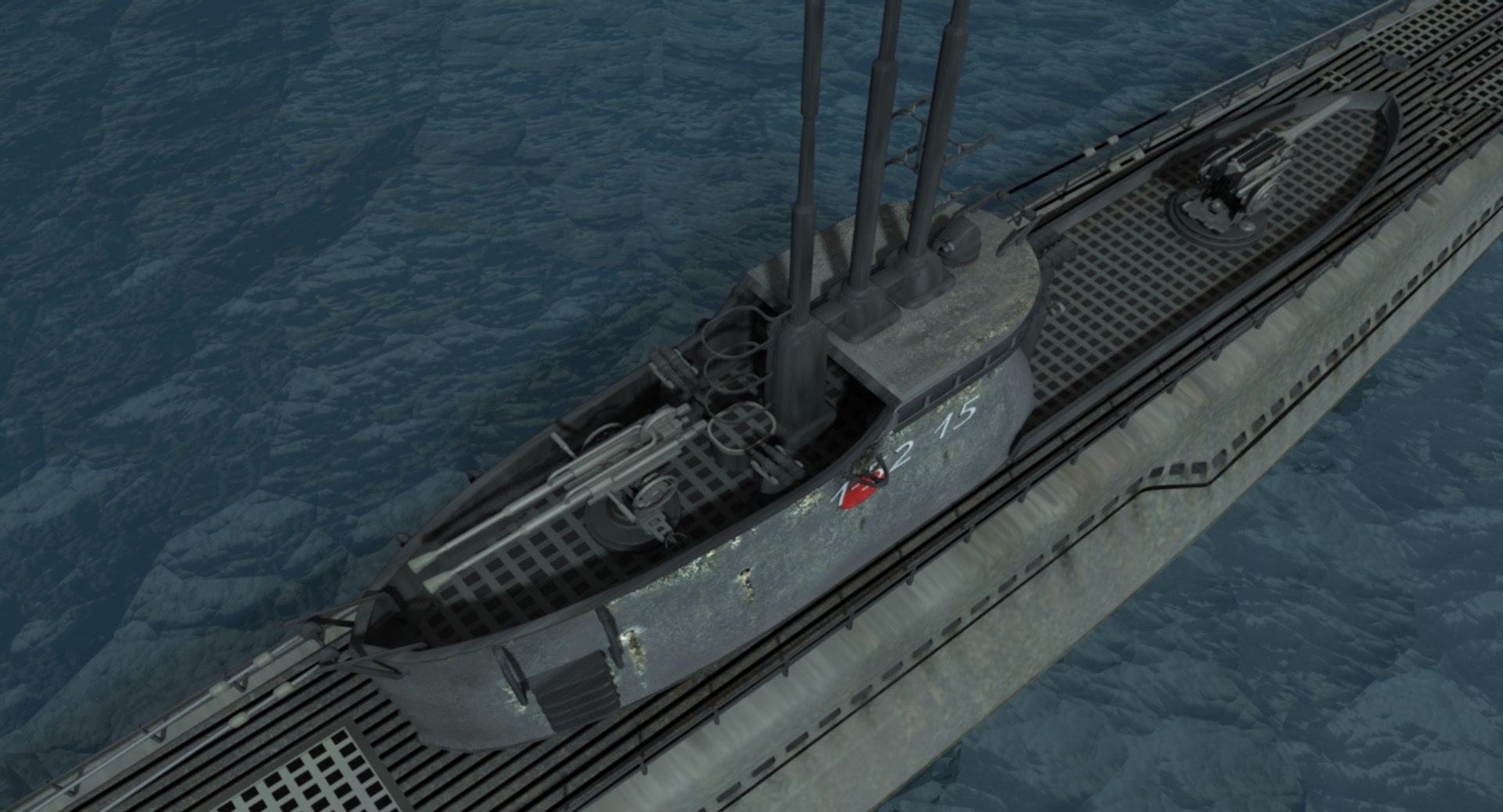 3ds I-52 Japanese Submarine 52