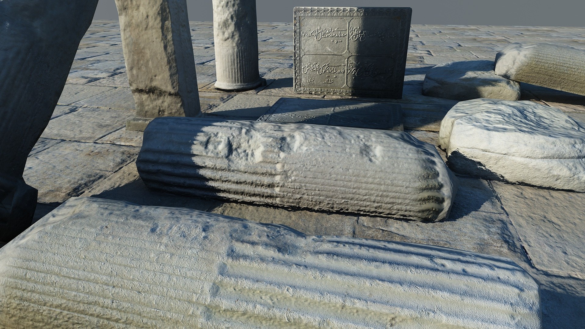 3d model scan antique stone