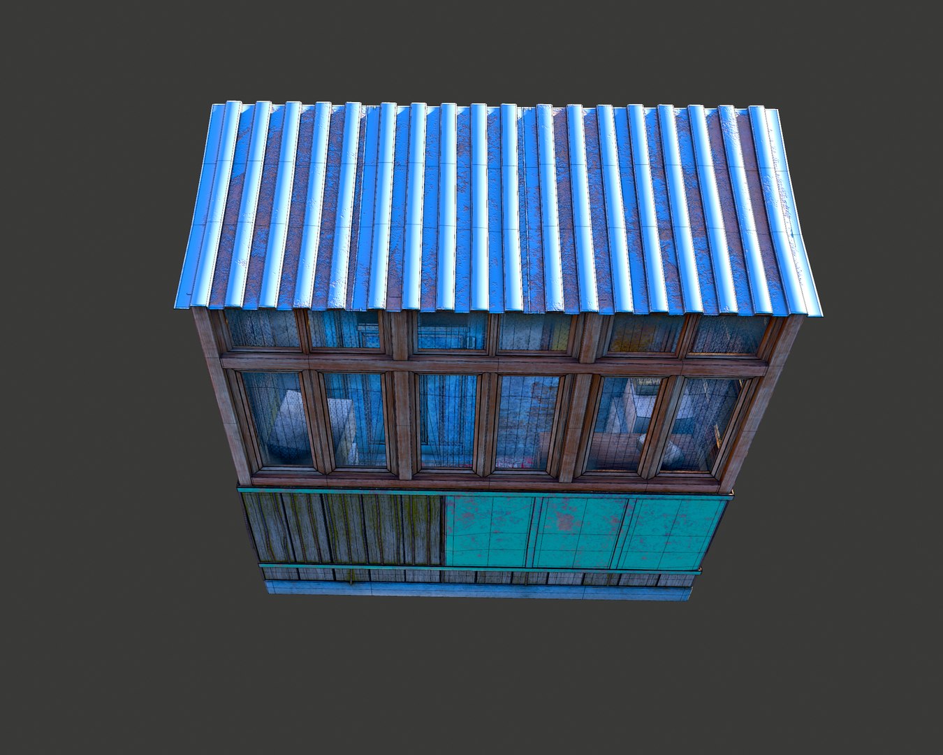 3D Wooden Covered Balcony Game Ready Model - TurboSquid 2169771