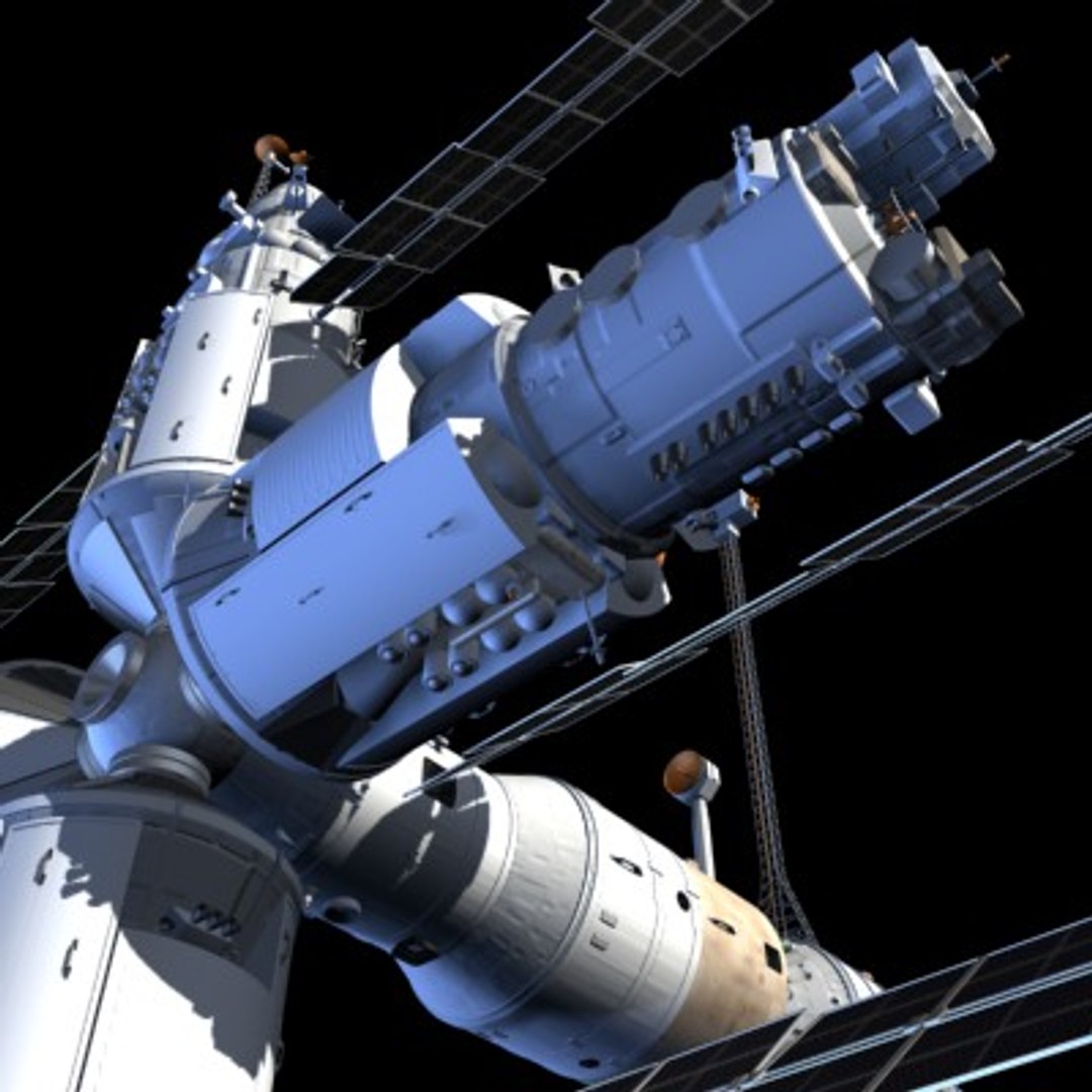 Russia Mir Space Station 3d Model